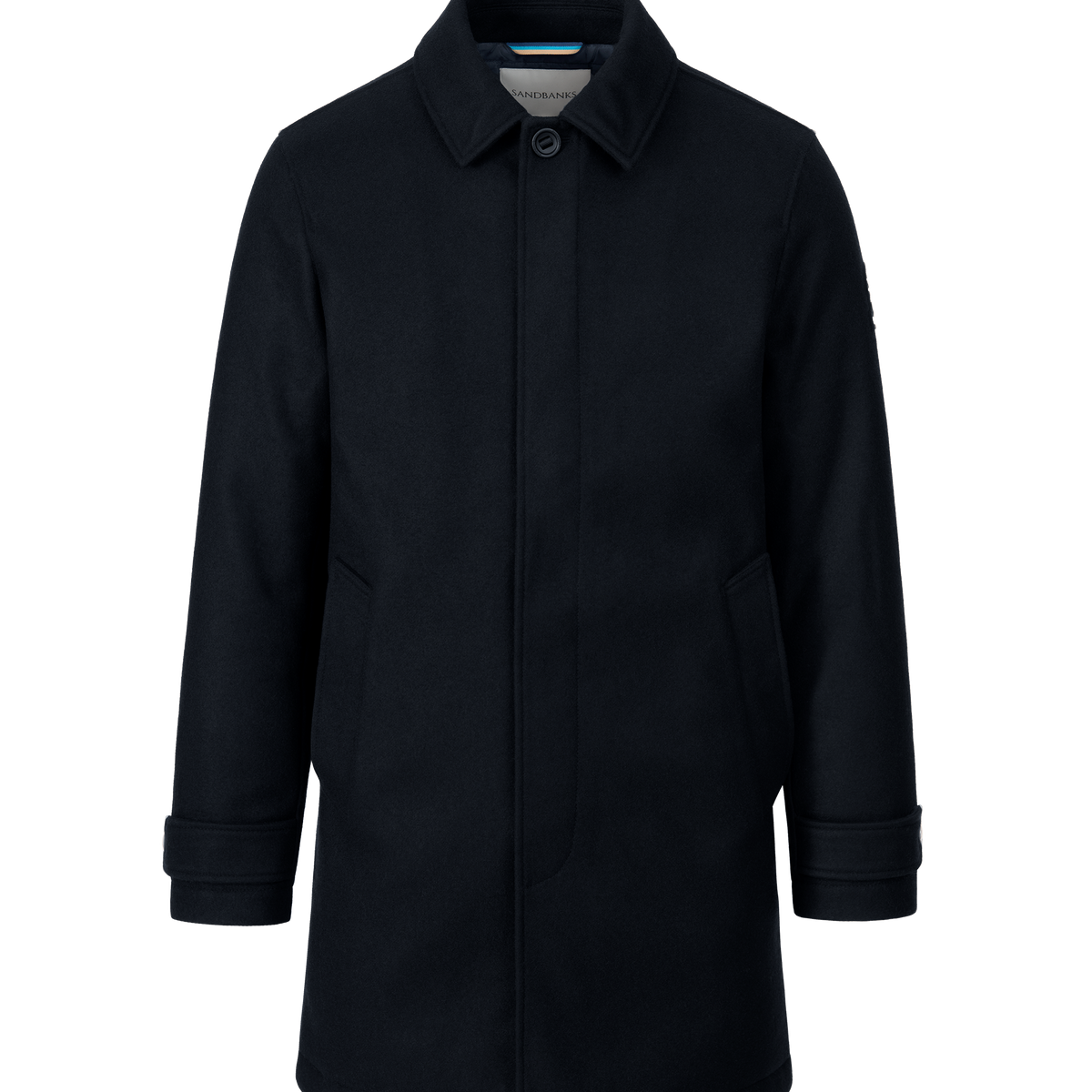Sandbanks Wool Blend Mac - Navy