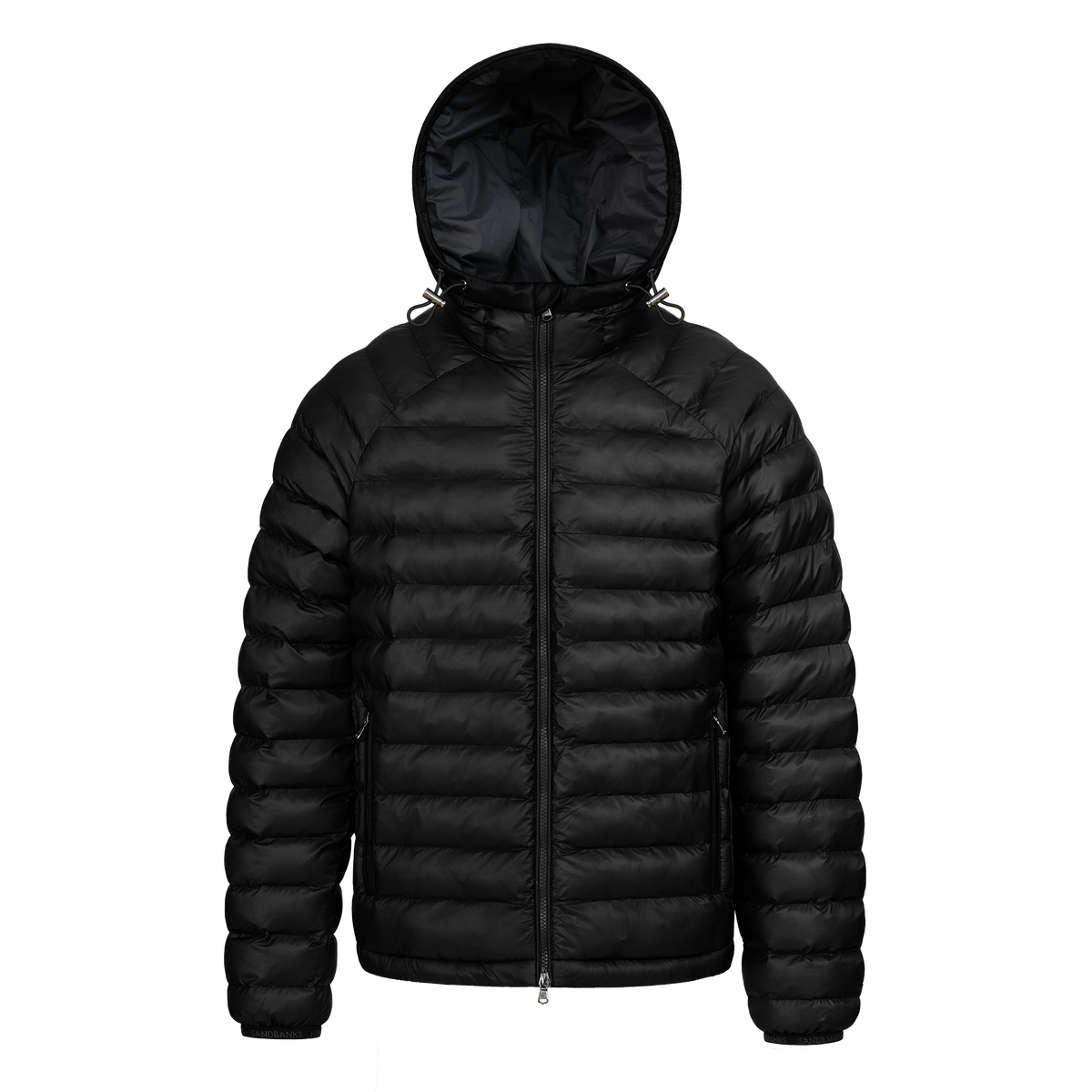 Sandbanks Hooded Ripstop Micro Puffer Jacket - Black