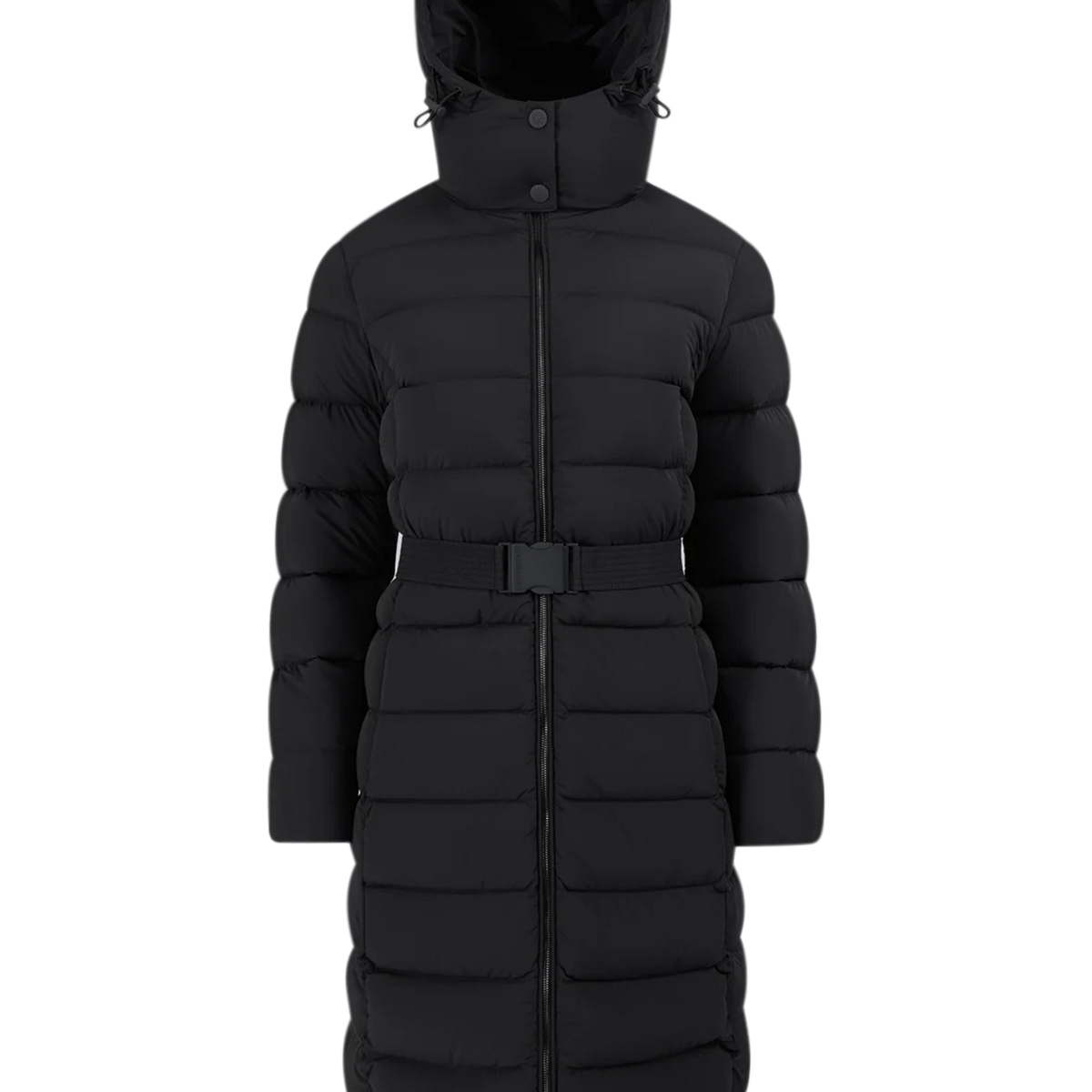 Sandbanks Dune Belted Mid Puffer - Black